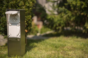 Steckdosensäulen ESOCKET 350, Energeisäule Feller NEVO NAP IP54